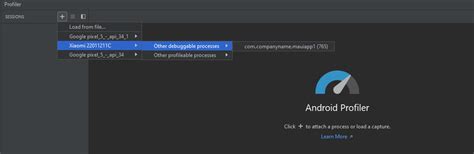C How To Use Diagnostic Tools For Maui App On Android Stack Overflow