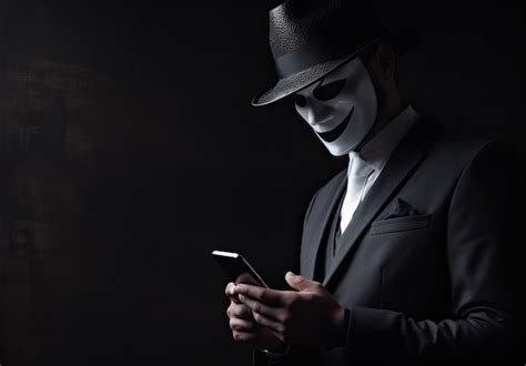 Premium Ai Image Concept Portrait Of A Mask Criminal Hacker Holding