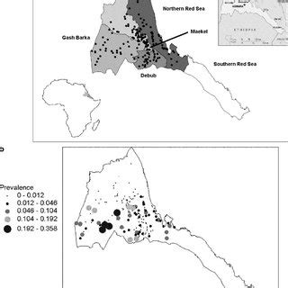 A Administrative Map Of The Six Zobas In Eritrea And The Distribution Download Scientific