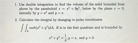 double integration and polar coordinates r askmath