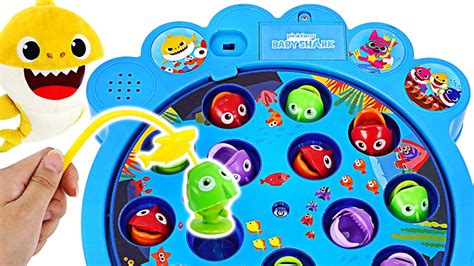 핑크퐁 아기상어 낚시놀이~ 뽀로로 엄마상어와 물고기 잡으러 가자 핑키팝토이 Youtube