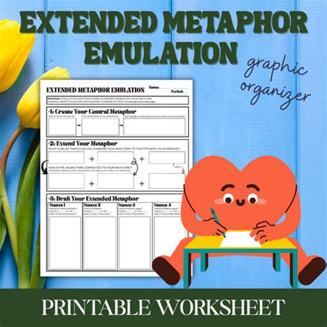 Extended Metaphor Poem Graphic Organizer Finally Teaching