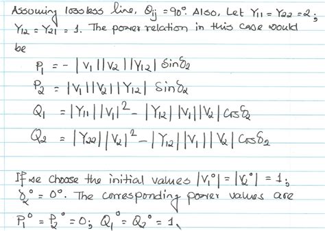 Solved The Parameters Of A Simple Two Bus System Are Given