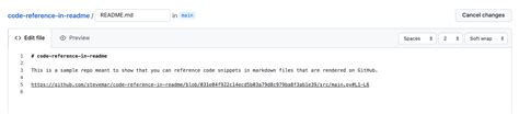 Reference Your Github Code In A Markdown File