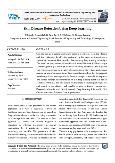 Pdf Skin Disease Detection Using Deep Learning