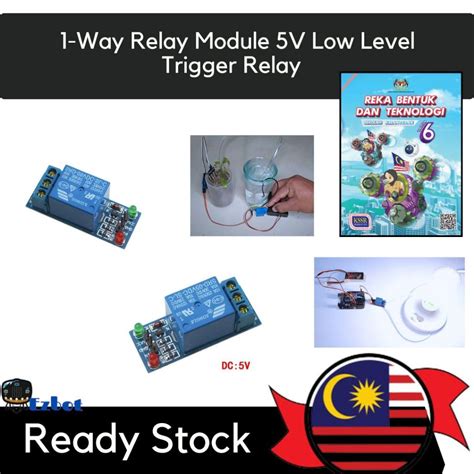 Ready Stock 1 Way Relay Module 5v Low Level Trigger Relay Expansion Board Shopee Malaysia