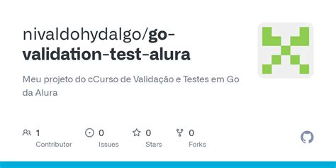 Github Nivaldohydalgogo Validation Test Alura Meu Projeto Do Ccurso De Validação E Testes Em