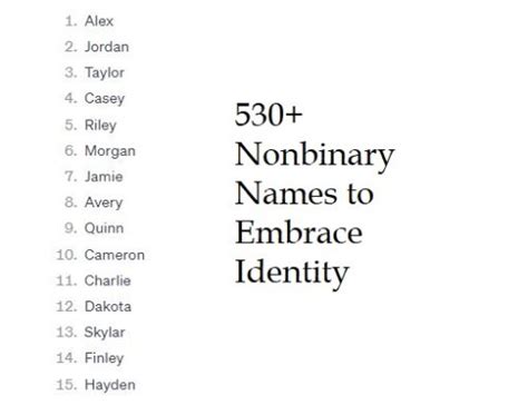 Breaking Gender Barriers 530 Nonbinary Names To Embrace Identity