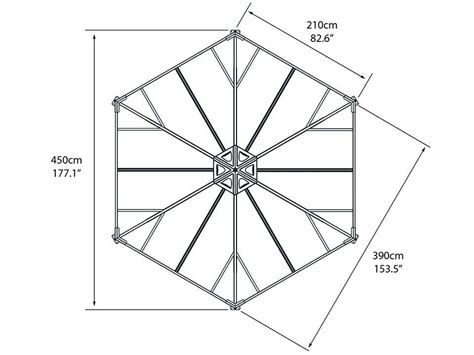 Monaco Hexagonal Gazebo Greenhouse Emporium