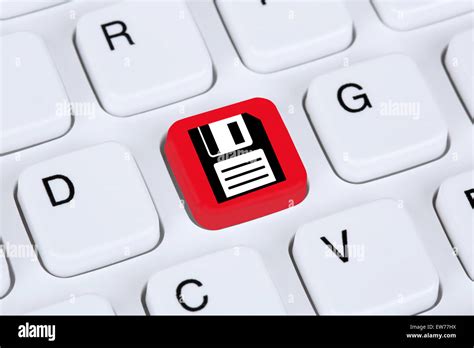 Save Data On Computer Hard Disk Keyboard Stock Photo Alamy