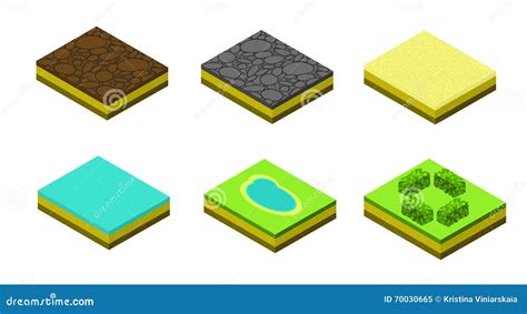 Isometric Vector Trees Elements For Landscape Design Stock Vector Illustration Of Leaf