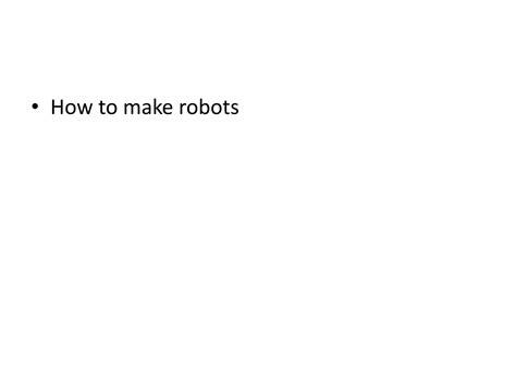 The Robotics Pptpptx Robotics Technology And Computing