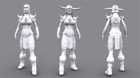 Barbarian Female Rigged Skinned And Animated Community Showcases