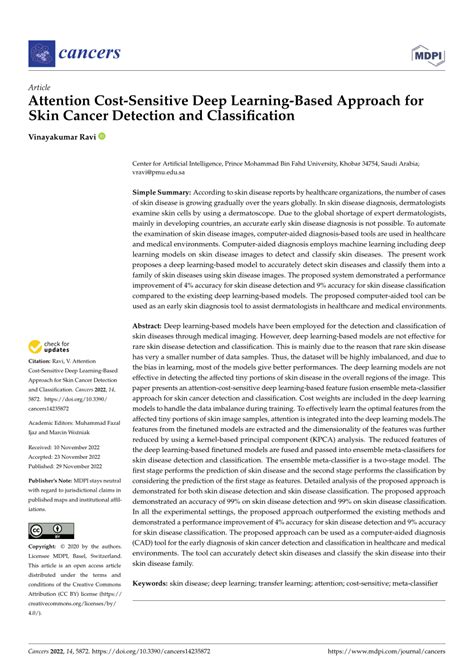 Pdf Attention Cost Sensitive Deep Learning Based Approach For Skin
