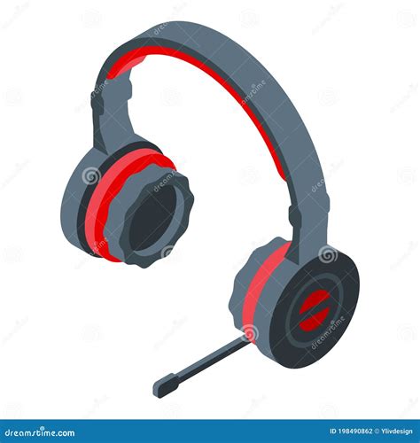 Gaming Headset Icon Isometric Style Stock Vector Illustration Of Design Customer 198490862