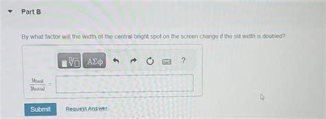 Solved A Single Slit Diffraction Pattern Is Formed On A