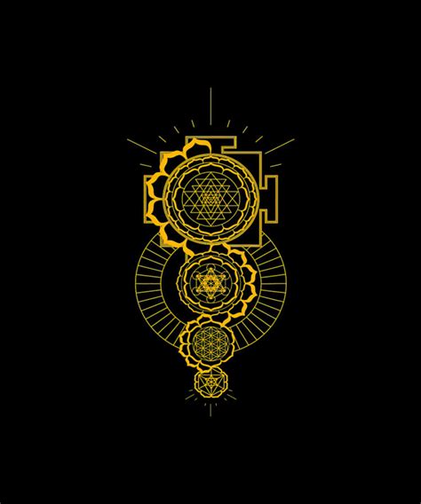Sri Yantra Sacred Geometry Tattoo Design Mandala Digital Art By Tinh