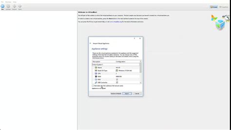 Virtualbox Import Win10 Ova To Virtualbox Youtube
