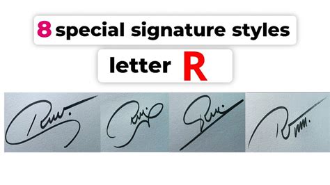 8 Special Signature Styles For The Letter R How To Draw R Signature