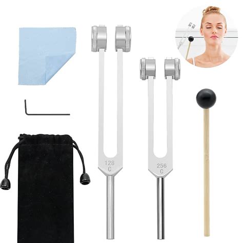 Tuning Fork Set 128 Hz 256 Hz Aluminium Alloy Healing Tuning Reverb