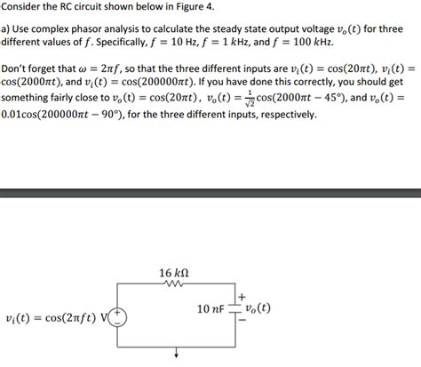 Solved Consider The RC Circuit Shown Below In Figure Use Chegg