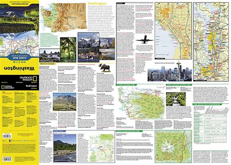 Washington State Road Map And Guide By National Geographic Metsker Maps