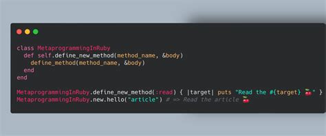 Metaprogramming In Ruby Dev Community