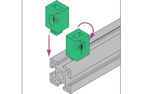 Panel Mounting Block Rt Aluminum Profile