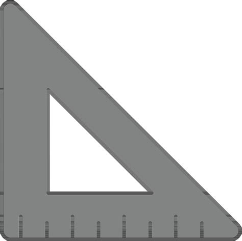 Triangle Ruler Scale Icon In Grey And Black Color 24456466 Vector Art