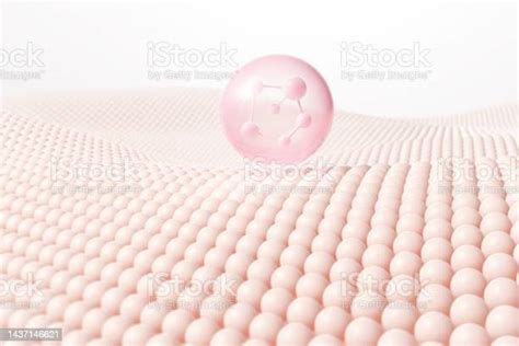 처진 피부 세포에 화장품 세럼 오일 드롭 피부 수리 모이스처라이저 콜라겐 세럼 광고 배경 사용 준비 3d 렌더링 분자에 대한