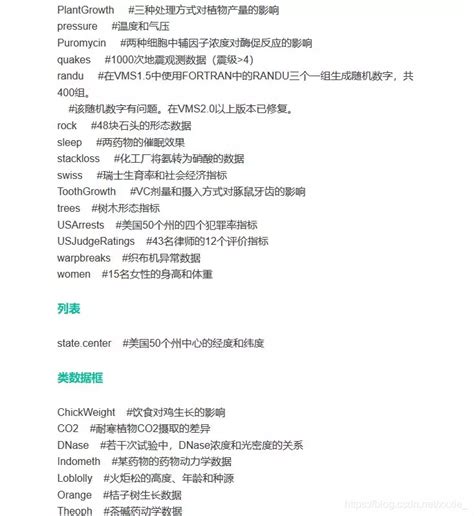 R内置数据集r內冖atja基因学苑的博客 Csdn博客