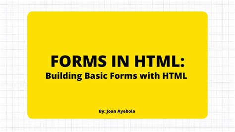 Форми в Html як створити базові форми за допомогою Html