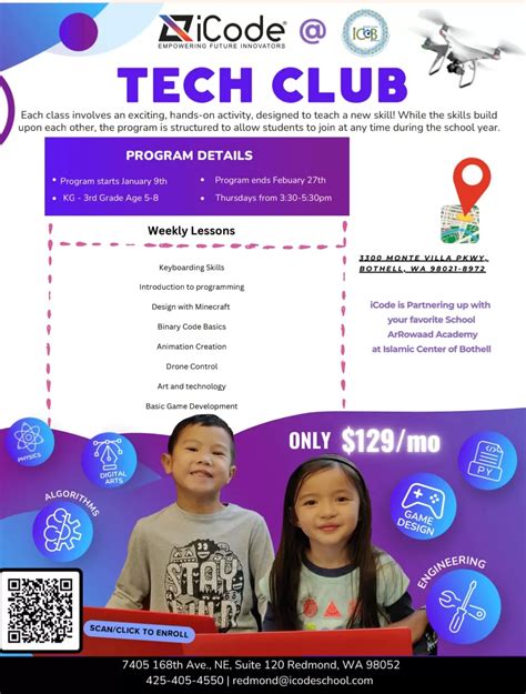 Icode Tech Club After School Program Islamic Center Of Bothell