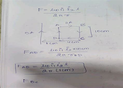 b a rectangular loop of wire of size 4cm x 10cm carries a steady
