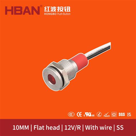 Metal Signal Pilot Power Red 24v Led Indicator Lights 10mm For Cars Led Indicator Lights And