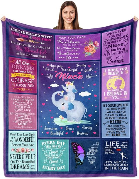 Rooruns Niece Ts From Auntie Niece Blanket Niece Birthday Ts From Aunt Graduation