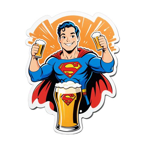I Made An Ai Sticker Of Superman Beer Cheers