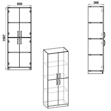 ᐉ Шафа книжкова Компаніт КШ 12 60х37х159 см Дуб сонома 9668066 • Краща ціна в Києві Україні