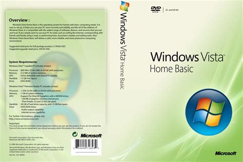 Microsoft Windows Vista Home Basic D Pc Covers Cover Century Over Album Art