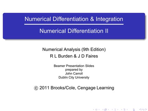 Central Finite Differences