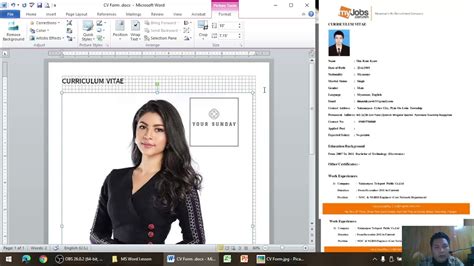 Lesson 30 Microsoft Word ဖြင့်အလုပ်လျှောက်လွှာ‌ Cv Form ရေးနည်း Youtube