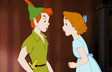 Peter Pan And Wendy Peter Pan Disney Kiss Gifs Popsugar Love Sex