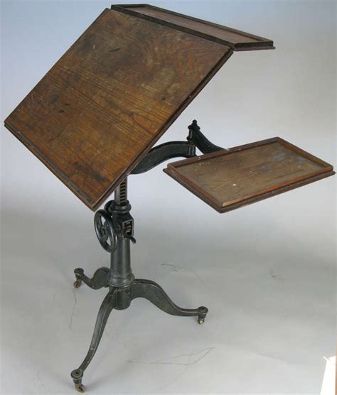 Antique Cast Iron Industrial Drafting Table At 1stdibs