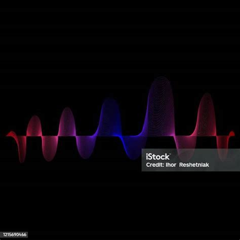 소리와 음악 컬러 웨이브 디지털 이퀄라이저 볼륨 추상 라디오 배경입니다 오디오 말하기 웨이브 사운드 트랙의 다채로운 움직임 리듬 음성 에너지 및 기술 개념 펄스 운동 벡터