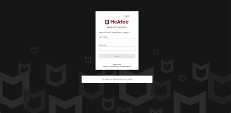 Mcafee Epo Login Screen “the Local Event Parser Service Is Not Running