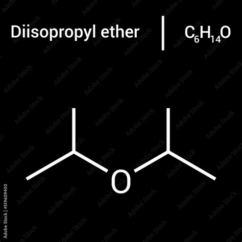 Chemical Structure Of Diisopropyl Ether C6h14o Stock Vector Adobe Stock