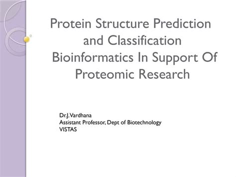 Protein Structure Prediction And Classification Pptx
