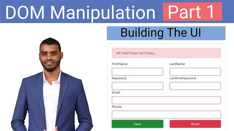 Javascript Dom Manipulation Building The Ui Javascript Af Soomaali Tutorial 1 Youtube