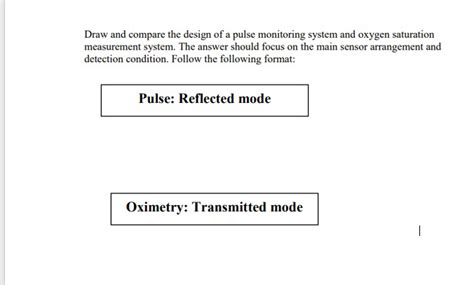 Solved Draw And Compare The Design Of A Pulse Monitoring