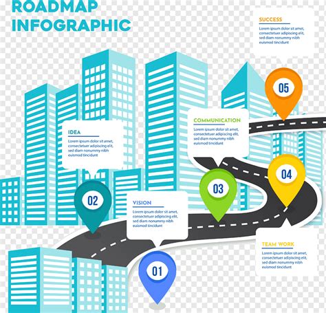 Roadmap Infographic Building Curved Road Navigation Points Png PNGWing